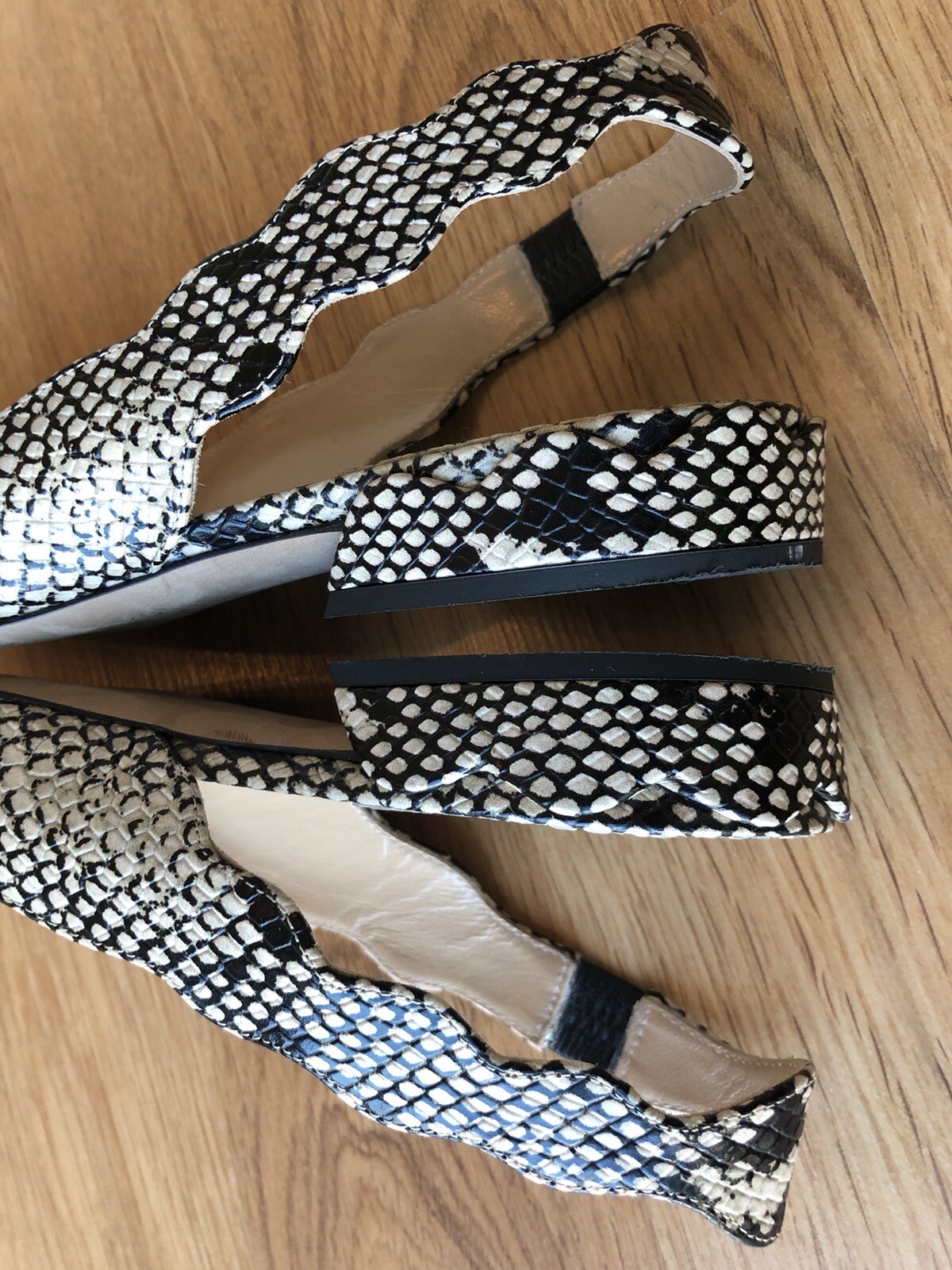 Chloe Pointed Toe Slingback Snake Skin Shoes Size 38 … - Gem