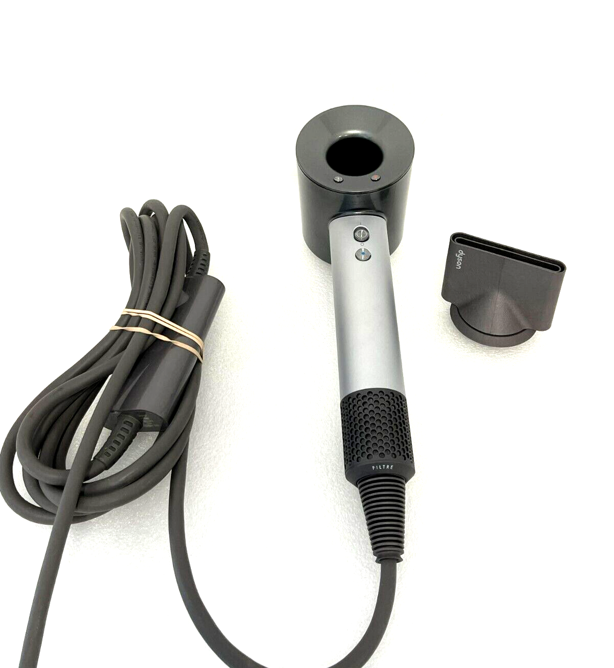 Dyson Supersonic Hair Dryer HD02 Nickel/Silver Plus Concentrator (USED ...