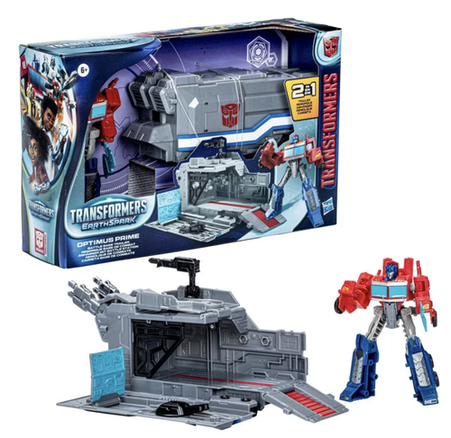 Transformers EarthSpark Optimus Prime Action Figure Battle Base Toy New ...