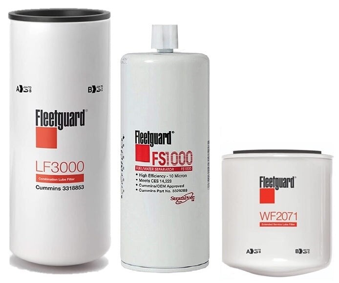 Genuine Fleetguard LF3000 FS1000 WF2071 Oil Filter Fuel Filter Kit N14 ...