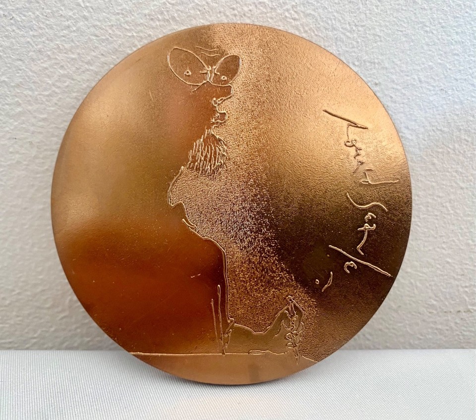 Medal Ronald Searle 'LA GLOIRE' Copper medallion (1976) Six Fathers ...