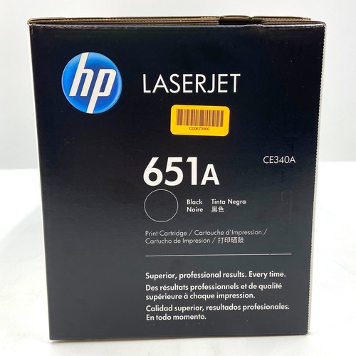 HP CE340A Laserjet 651A Black Toner Cartridge Genuine Original | eBay