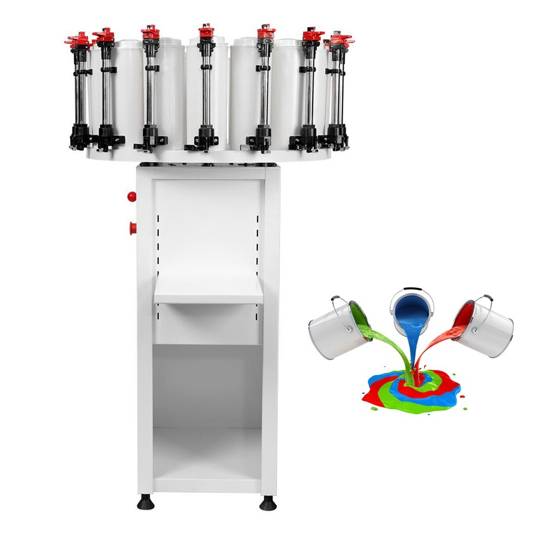 12 Station Paint Colorant Dispenser Dual Gauge Electric 2.3 Liters ...