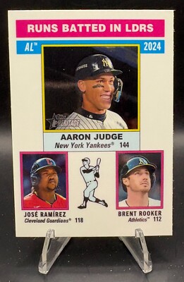 2025 Topps Heritage - League Leaders Aaron Judge, Jose Ramirez, Brent ...