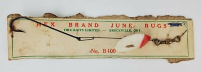 Vintage Hex Brand June Bug No. B100 Spinner Bait Fishing Lure On ...