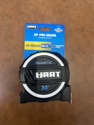 HART 30' PRO GRADE Magnetic Tape Measure 11" Stand Out Fraction ...