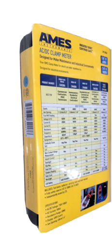 BRAND NEW Ames AC /DC Dugital Clamp Meter Cat lll 1000 v USA SELLER ...