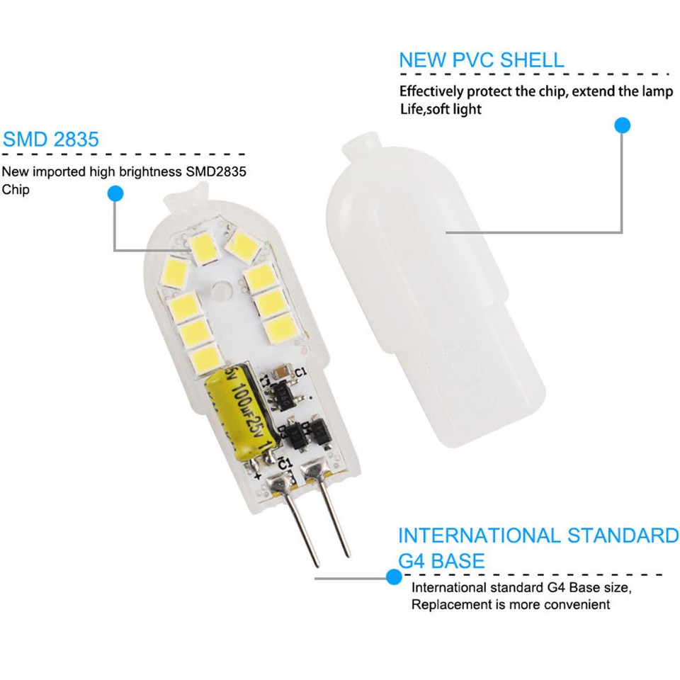 Mini G4 G9 E14 LED Light Capsule Bulb 12V 220V Replace Halogen Lamp ...