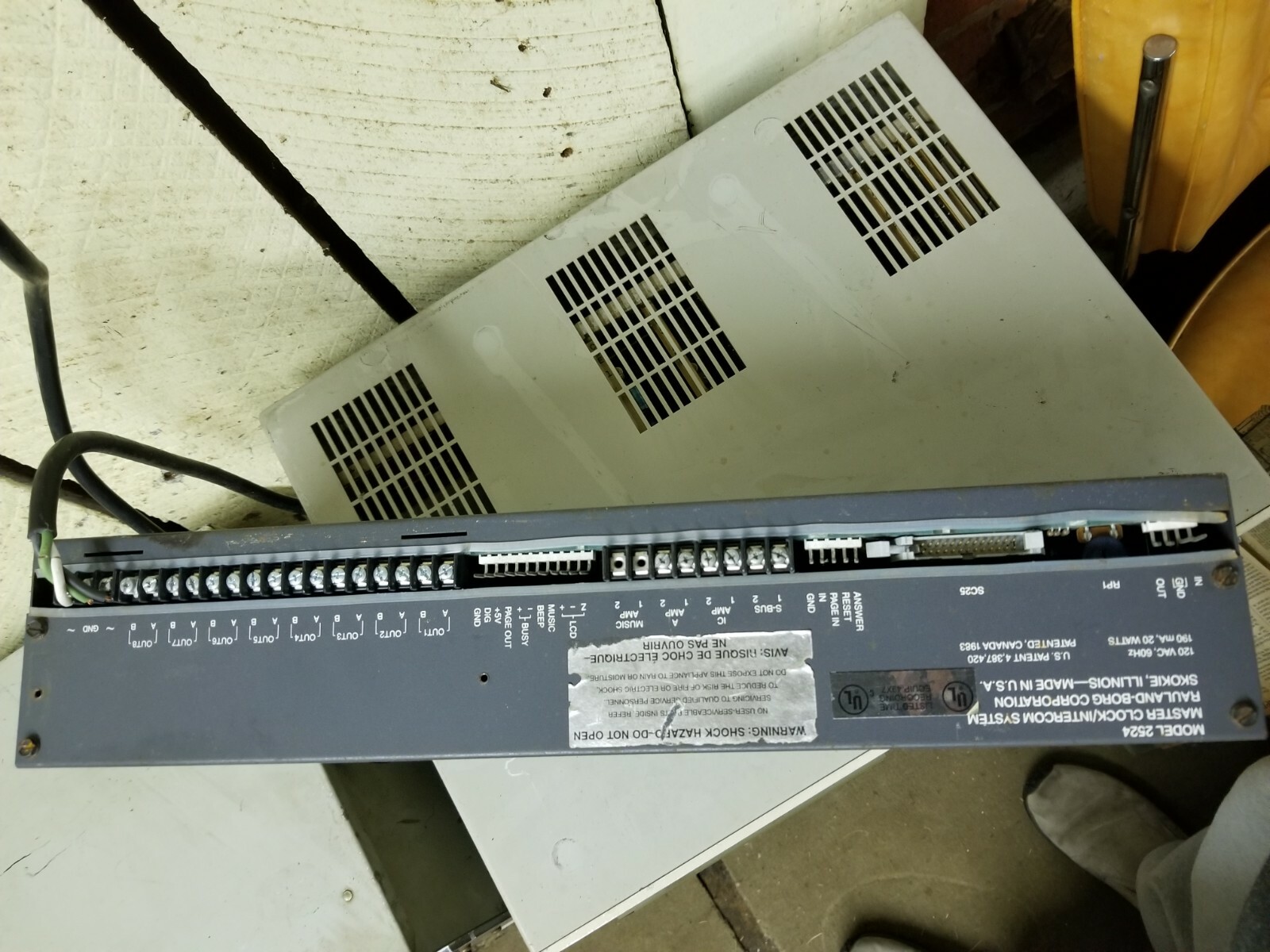 Rauland 2524 Master Time Clock Programmer Event Scheduler - Power ...