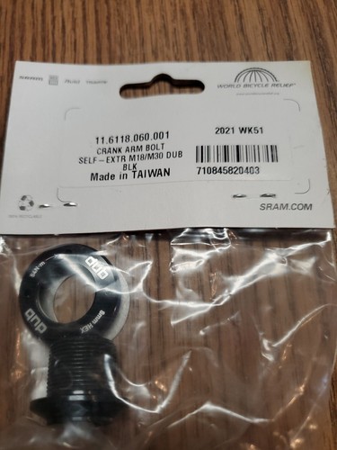 SRAM/ Truvativ DUB M18 Crank Bolt and M30 Self-Extracting Cap, Black | eBay