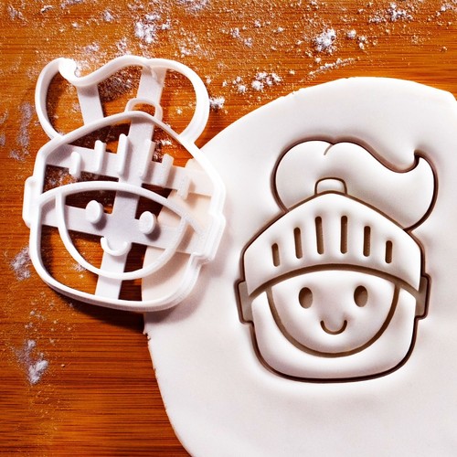 Cute Knight Face Cookie Cutter - Medieval dragon fantasy castle bravery ...