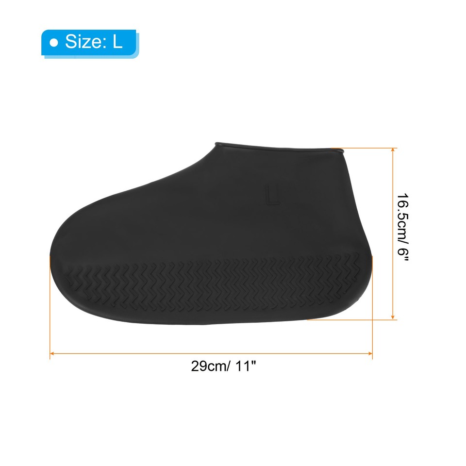 Waterproof Silicone Shoe Cover Non-Slip Overshoes Rain Boot Galoshes ...