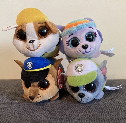 Teeny Ty Paw Patrol Lot of FOUR Everest, Rubble, Chase, Skye GUC | eBay