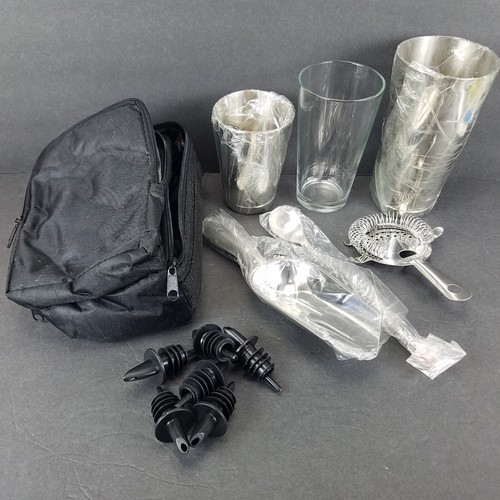 Bartender Starter Kit Supplies - Boston Cocktail Shaker Strainer Scoop ...