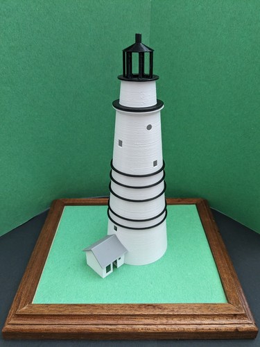 N scale Boston Lighthouse Little Brewster Island MA USA w blinking LED ...