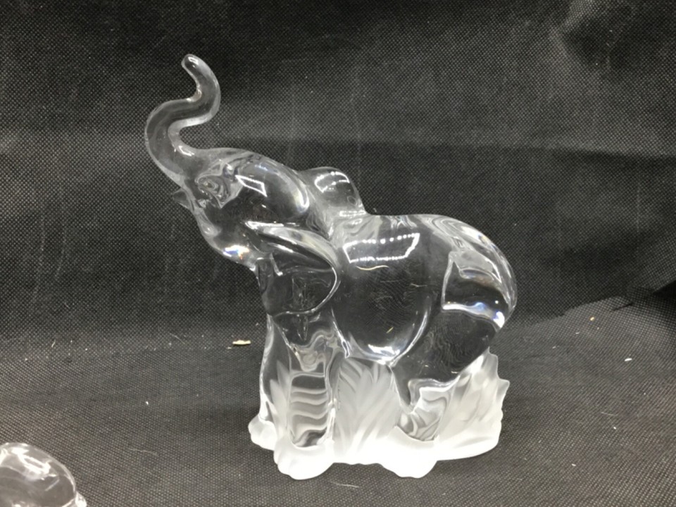Lot of (5) Lead Crystal LENOX Animal Figurines Elephant Rabbit Swan O20 ...