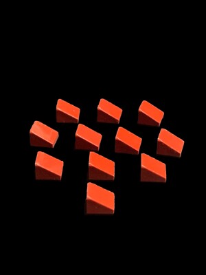 lot of 11 maroon sloped 1X1 Lego smooth top bricks- combined shipping ...