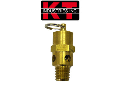 Air Compressor Tank Relief Valve, 125 PSI, ASME Approved, Inlet 1/4 ...
