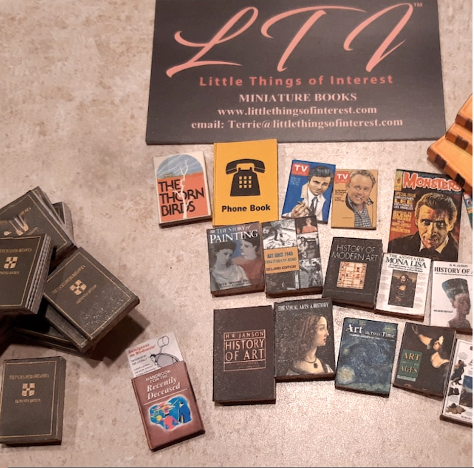 PHONE BOOK 1:12 Scale Dollhouse Miniature Book 1" Scale Telephone ...