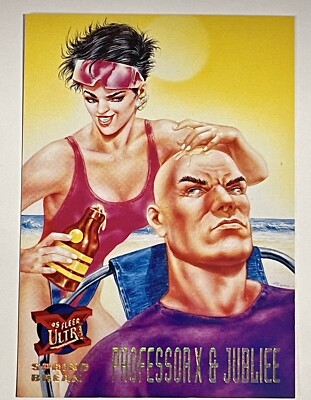 Professor X & Jubilee 1995 Fleer Ultra X-Men Spring Break Marvel Card ...