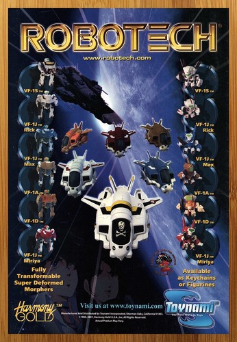 2005 Toynami Robotech Keychains/Figurines Print Ad/Poster Macross Anime ...