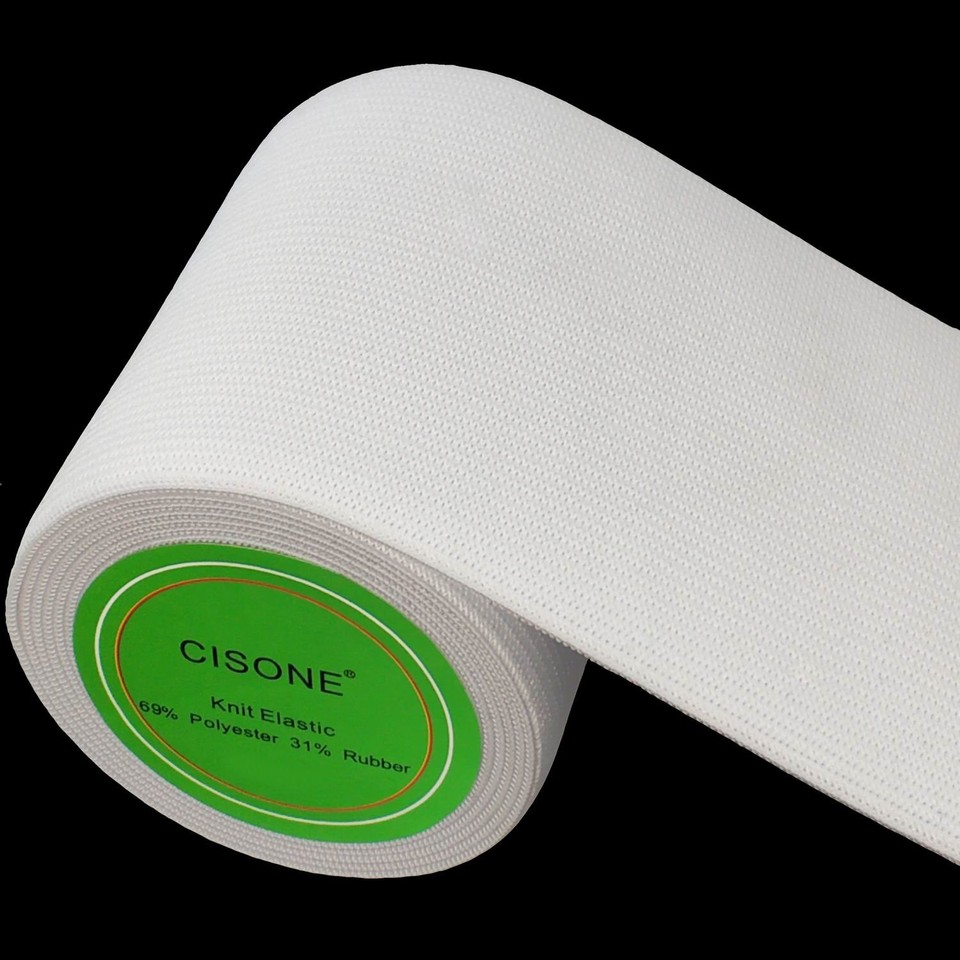 Knit Elastic 3 Inch Wide White Heavy Stretch High Elasticity Knit ...
