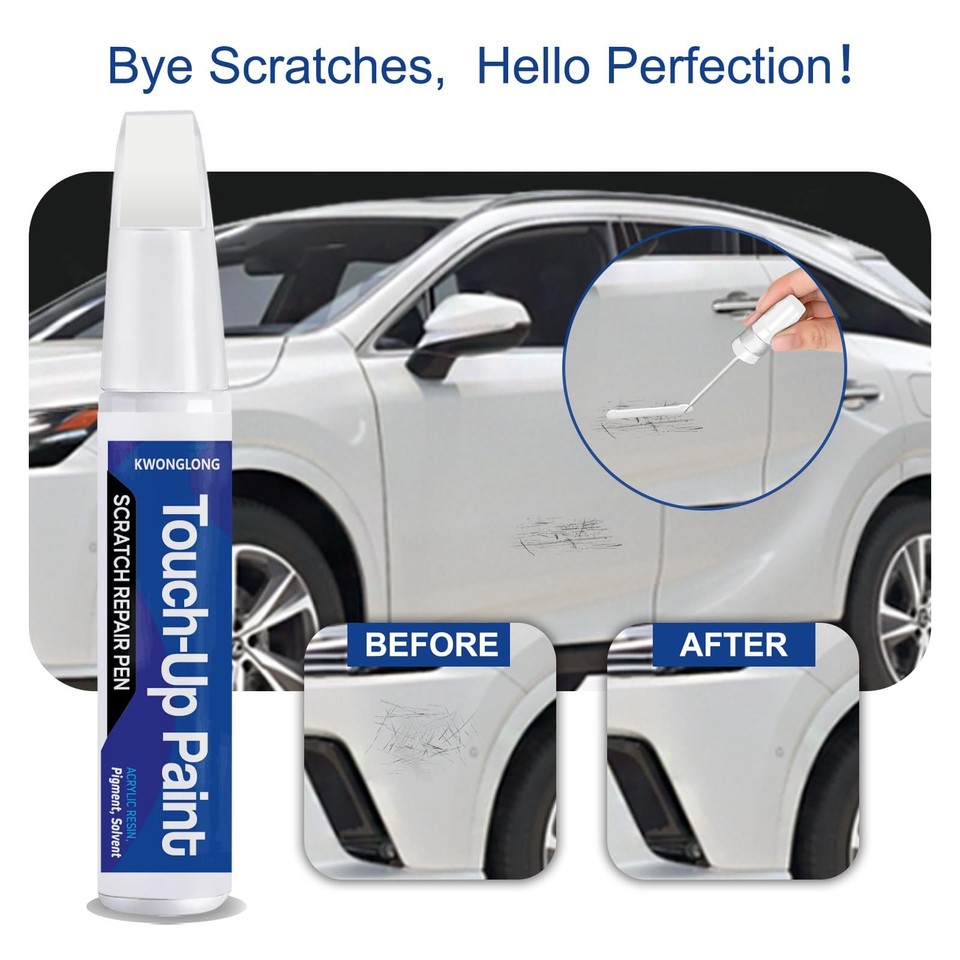 Ultra White 083 Car Touch-Up Paint Compatible with Lexus 2-in-1 Car ...
