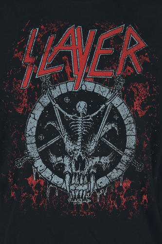Slayer T-Shirt Herren Circle schwarz/rot Band-Merch, Bands | eBay