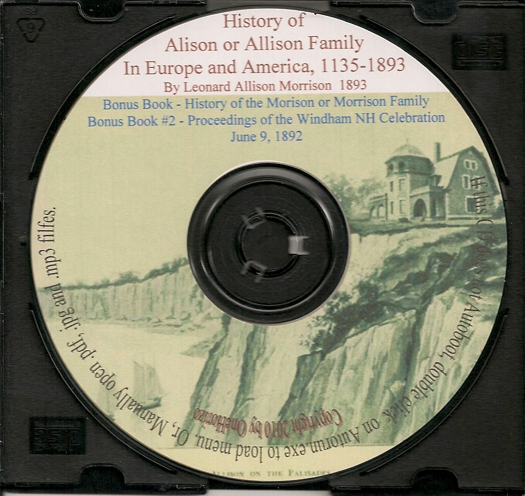 History of the Alison or Allison Family - In Europe and America 1135 to ...