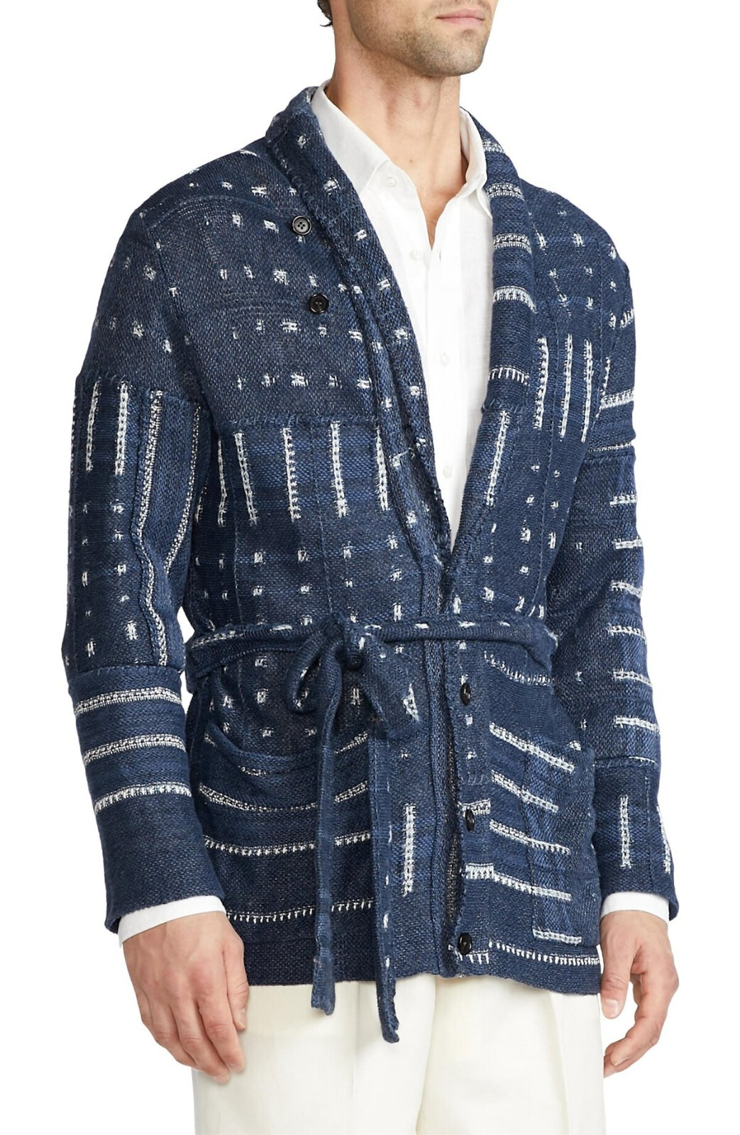 Purple Label Ralph Lauren Southwestern Indian Patchwork Shawl Knit ...