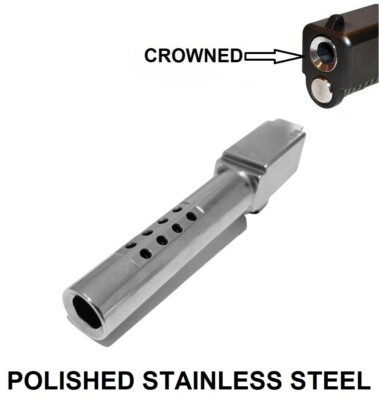 Stainless Steel Ported Barrel For Glock 19 19X Barrel 9mm Fits GEN 1 2 ...