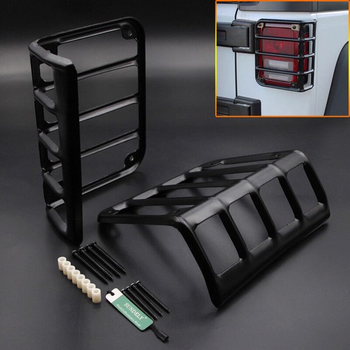 2x Rear Tail light Protective Cover Guard Bracket For Jeep Wrangler ...