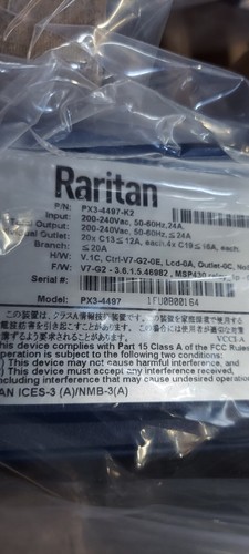 Raritan PX3-4497 24-Outlet Intelligent Rack Power Distribution PDU ...