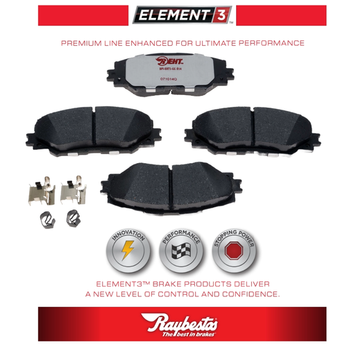 For 2014 Toyota Matrix Brake Pads Front Replacement Raybestos Element3 ...