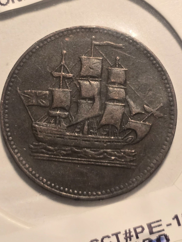 CANADIAN COLONIAL TOKEN 1835c Ships Colonies Commerce PE-10-28; VF-20 ...