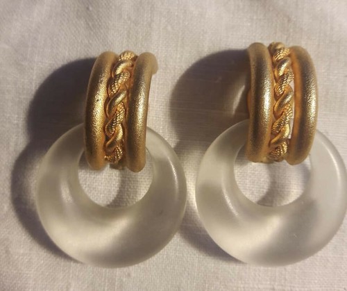 Edle MARC LUBERA Design Ohrclipse Ohrringe gold - farben aus Nachlass ...