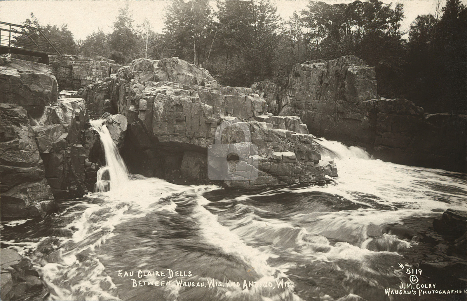 Eau Claire Dells btwn Wausau & Antigo Wisconsin 1919 RPPC Photo ...