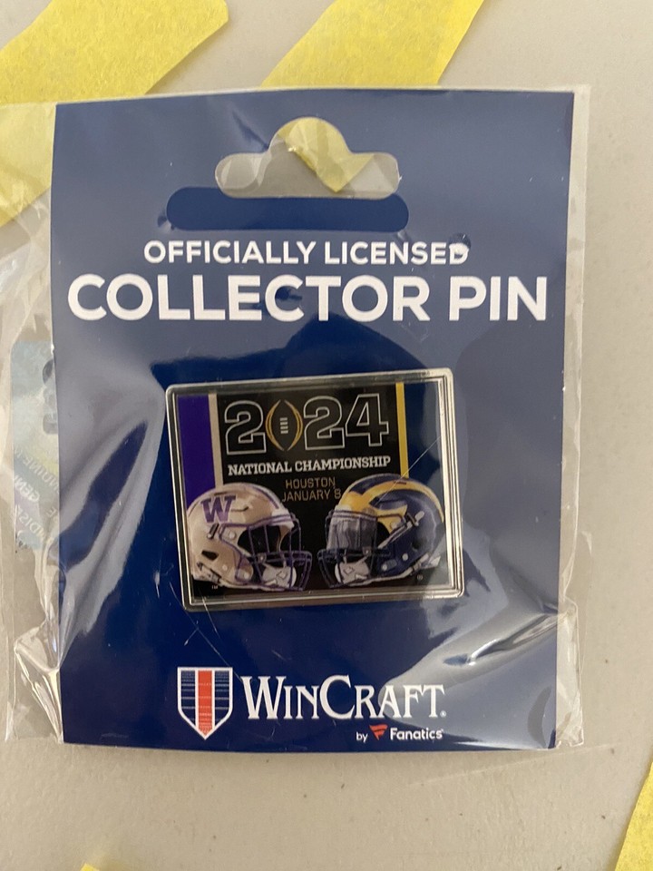 2024 Michigan National Championship Matchup Pin With Confetti Cfp 1/8 ...