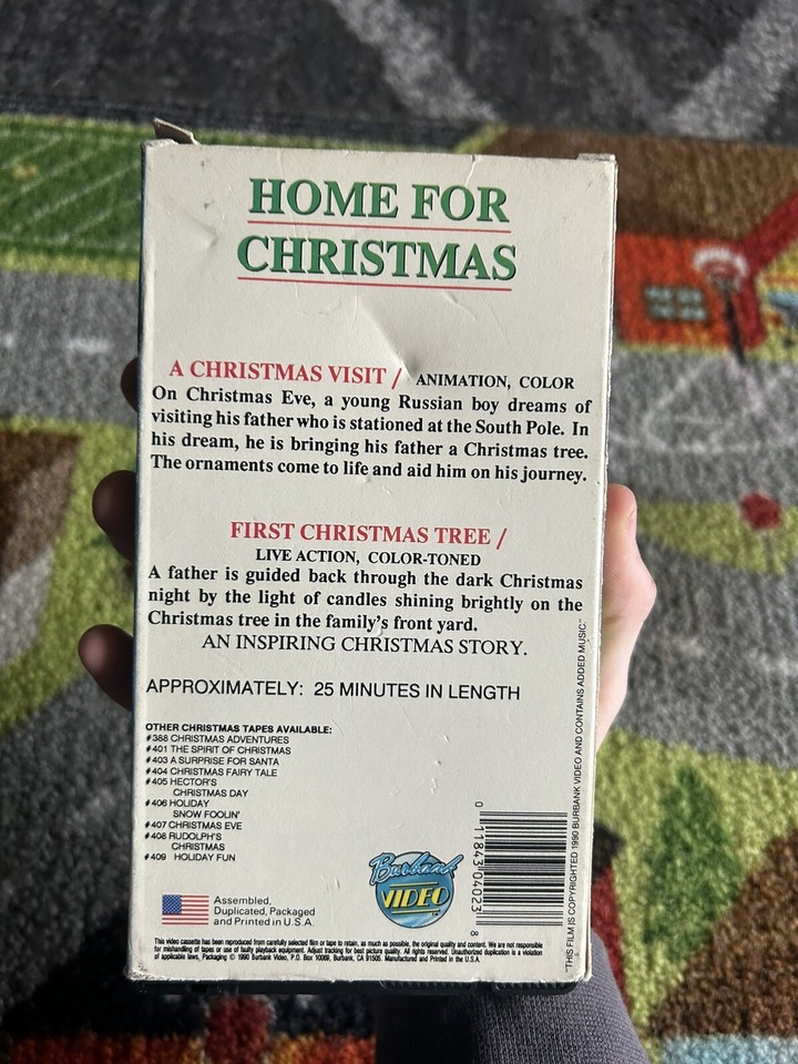 Home For Christmas Rare Animation Cartoon Oop HTF Burbank Video 1990 ...