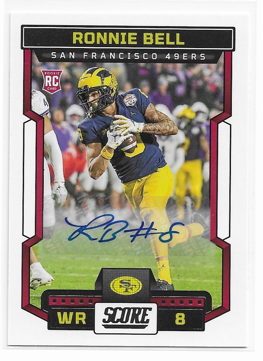 2023 Score RC Auto Ronnie Bell Card No. 344 Rookie Autograph San ...