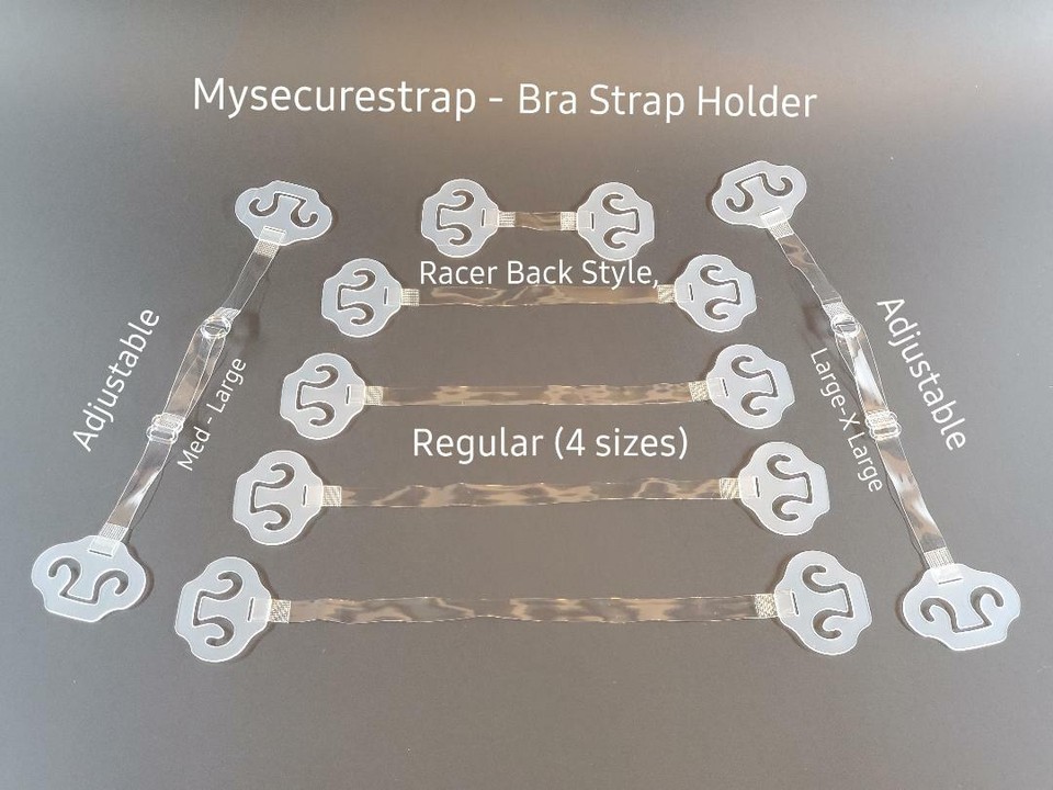 3 pcs. "MySecureStrap" RACER BACK STYLE Bra Strap Holder * PATENTED ...