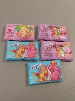 Vintage 1988 Mattel Barbie Children's Facial Tissues 5-Pack | eBay