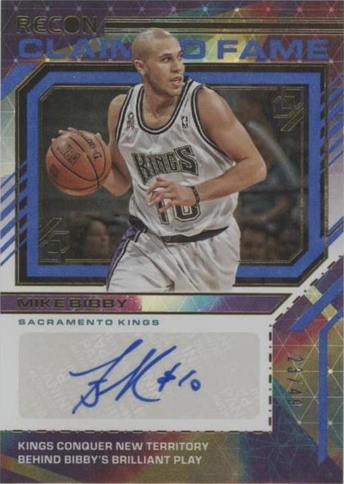2021-22 Panini Recon - Claim to Fame Signatures Mike Bibby #CFS-MKB ...