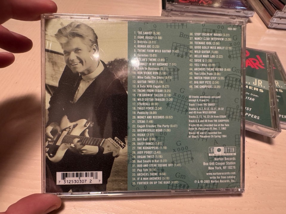 Arch Hall, Jr. and The Archers - Wild Guitar! - Norton Records CD ...