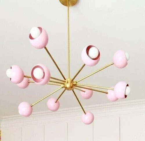 Mid Century Colorful Sputnik Chandelier Light Fixture Ceiling Lamp ...