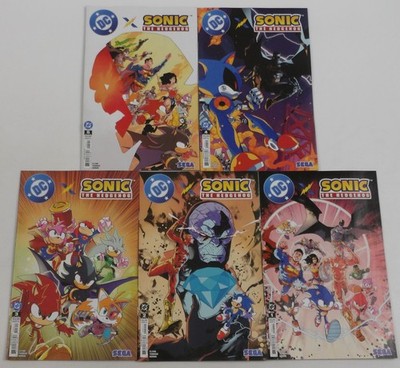 DC X Sonic the Hedgehog #1-5 VF/NM complete series Batman Knuckles 1st ...