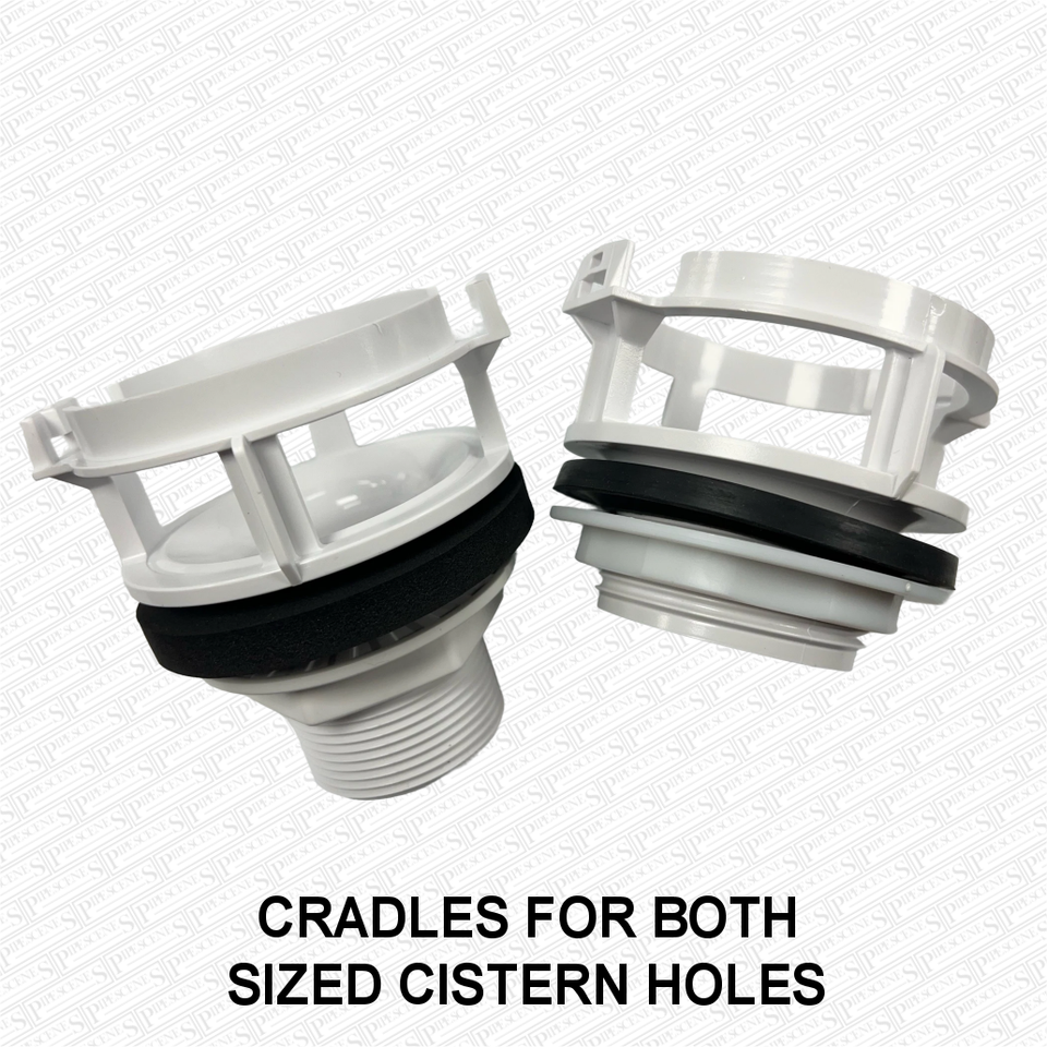 Toilet Push Button Dual Flush Cistern Syphon Valve with EXTRA LONG ...