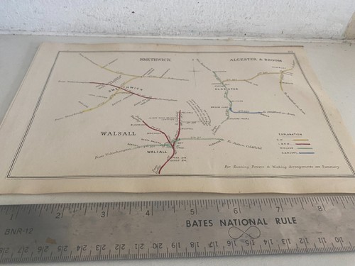 SMETHWICK WALSALL ALCASTER BROOM BEARLEY PELSALL WILMCOTE AIREY RAILWAY ...
