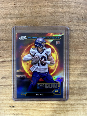 2024 Topps Chrome Cosmic Bo Nix Planetary Pursuit - The Sun #ppsu-BN | eBay
