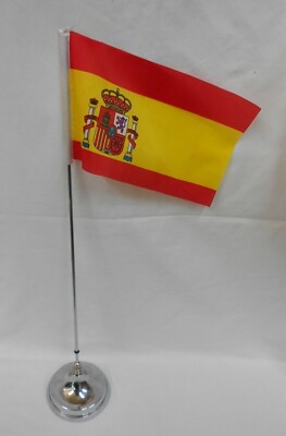 Spain Table Flag 14 x 21 cm Elegant Base Business Meeting Spanish | eBay